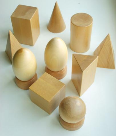 Geometric Solids - Natural Finish | E&O Montessori