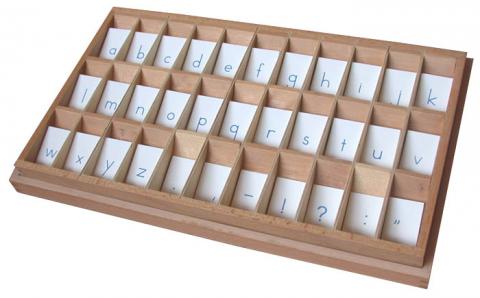 Printed Alphabet with Box. Blue, Print | E&O Montessori