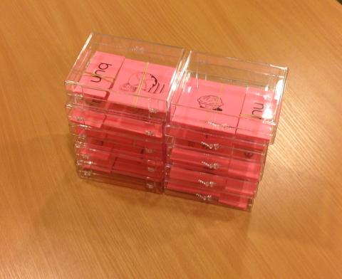 Pink Picture Cards & Word Cards with Plastic Boxes | E&O Montessori