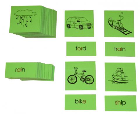 Green Picture Cards & Word Cards | E&O Montessori