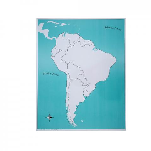 South America Control Map - Unlabeled | E&O Montessori