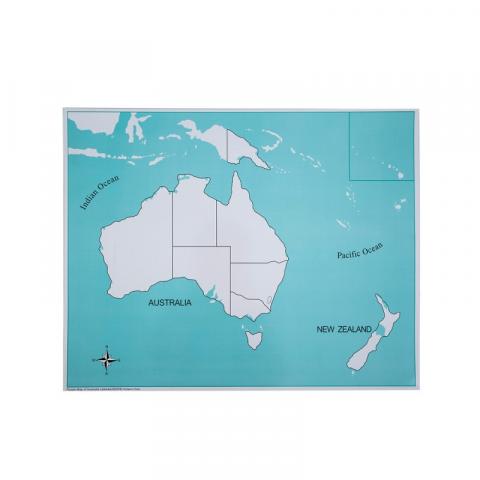 Australia Control Map - Unlabeled | E&O Montessori