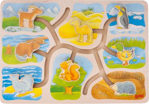 Animals Habitats Sliding Puzzle | E&O Montessori