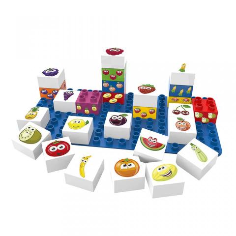 Fruits & Vegetables Building Blocks Set | E&O Montessori