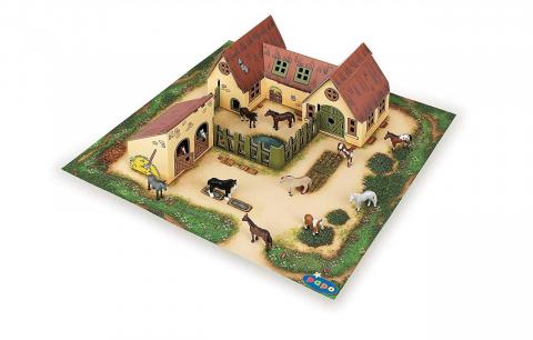 Mini Stable with Horses | E&O Montessori