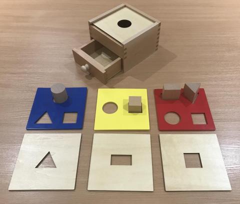 Multiple Shape Permanence Box with Drawer | E&O Montessori
