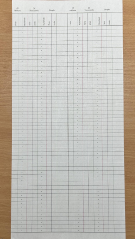 Paper for Large Bead Frame | E&O Montessori