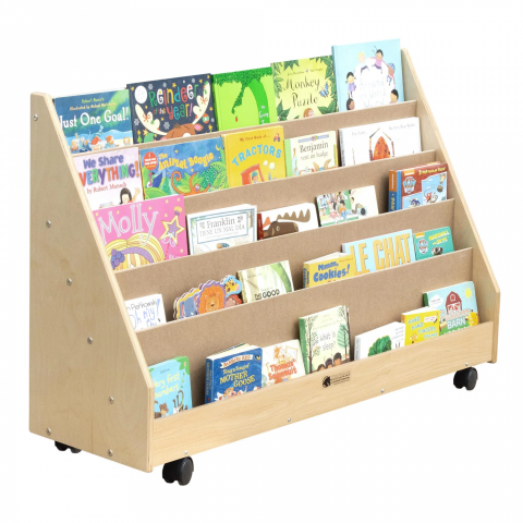 Book Rack with 5 Shelves - Primary | E&O Montessori